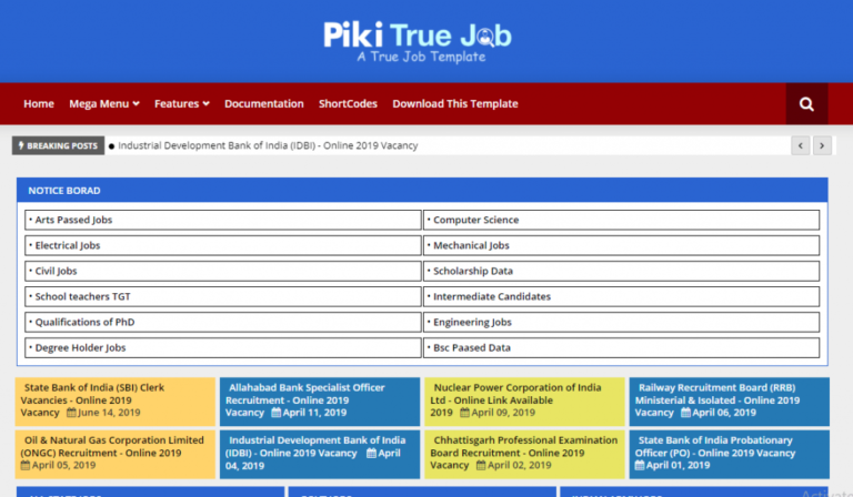 Top 10 Free Job Website Blogger Template Download 2026